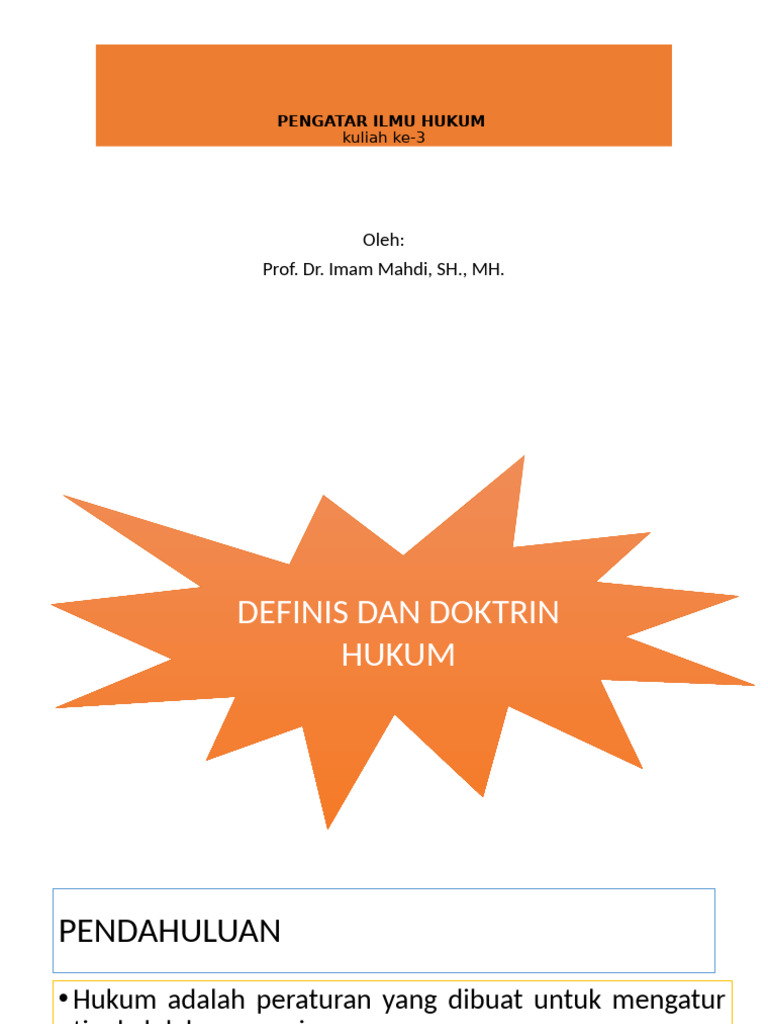 PIH KULIAH Ke-3 | PDF