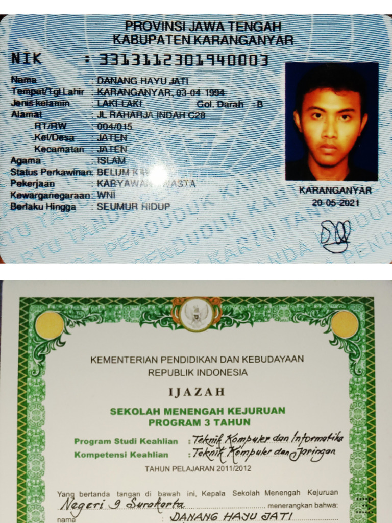 ijazah & ktp | PDF