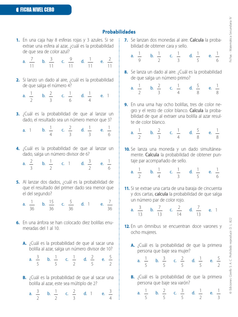 F0 - Probabilidades | PDF | Probabilidad