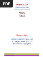 Modul Ajar Kelas 1 Pancasila Simbol Pancasila | PDF