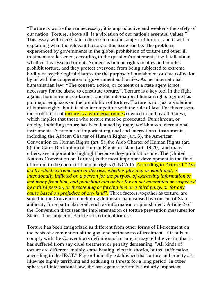 Torture Final 1 Pdf Torture Human Rights
