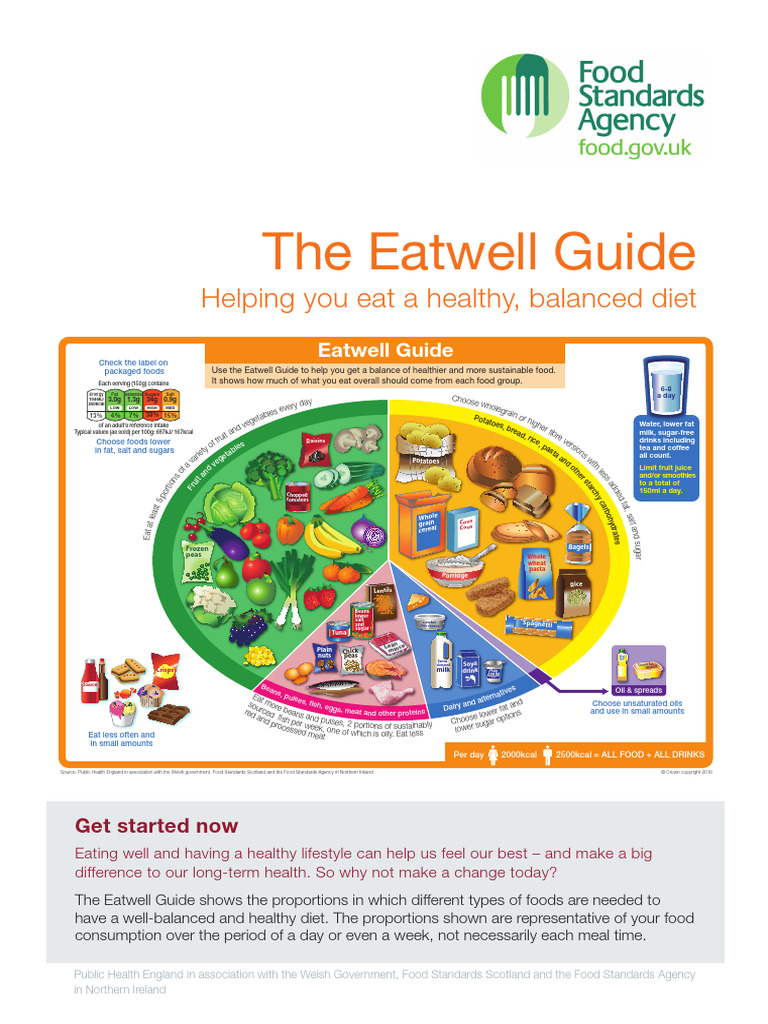The Eatwell Guide | PDF | Whole Grain | Diet & Nutrition