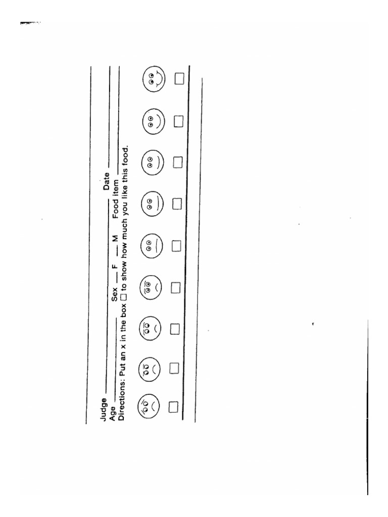 Smiley Face Hedonic Handout | PDF