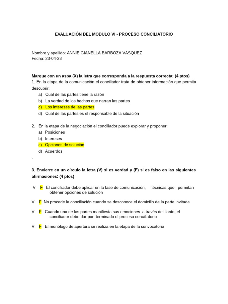 EXAMEN MODULO VI | PDF