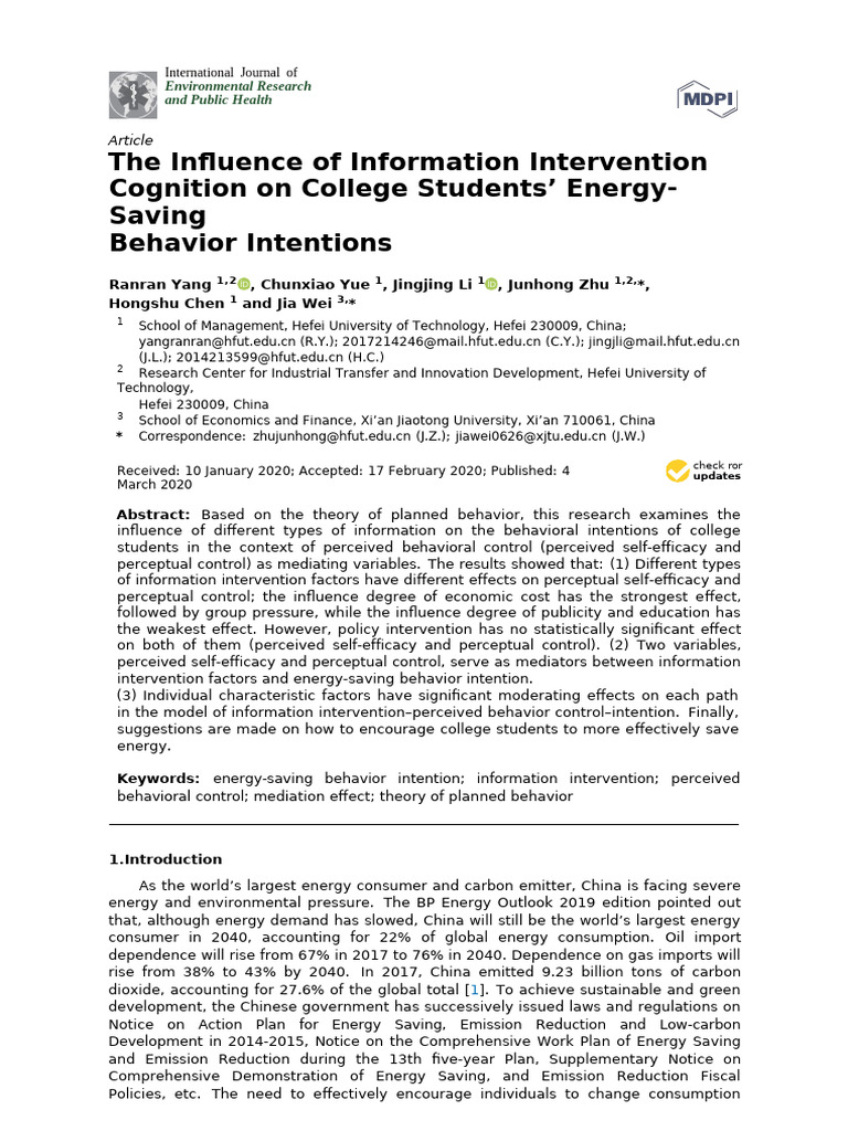 Paper 8 | PDF | Energy Conservation | Behavior