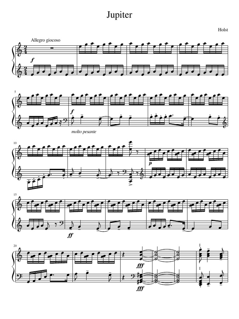 Holst - Jupiter | PDF