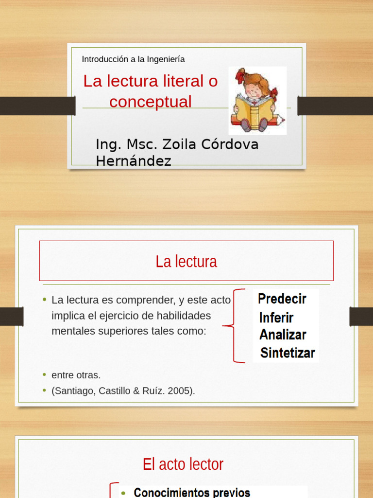 La Lectura Literal | PDF | Conocimiento | Aprendizaje