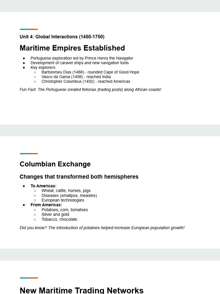 Maritime Empires and Global Trade (1450-1750) | PDF