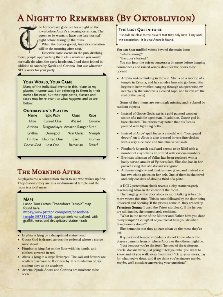 A Night To Remember - The Homebrewery | PDF