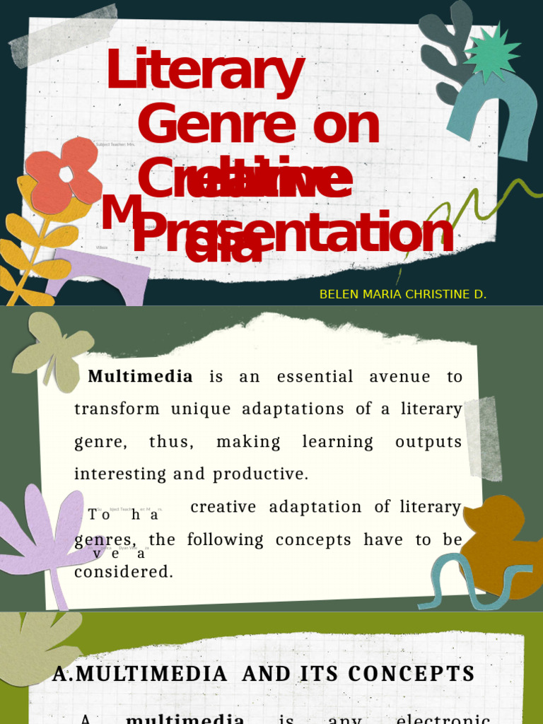 Literary Genre On Creative Multimedia Presentation | PDF | Multimedia | Computing