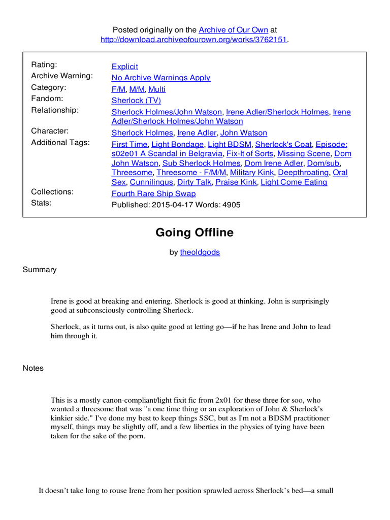 Going Offline | PDF | Sherlock Holmes | Dr. Watson