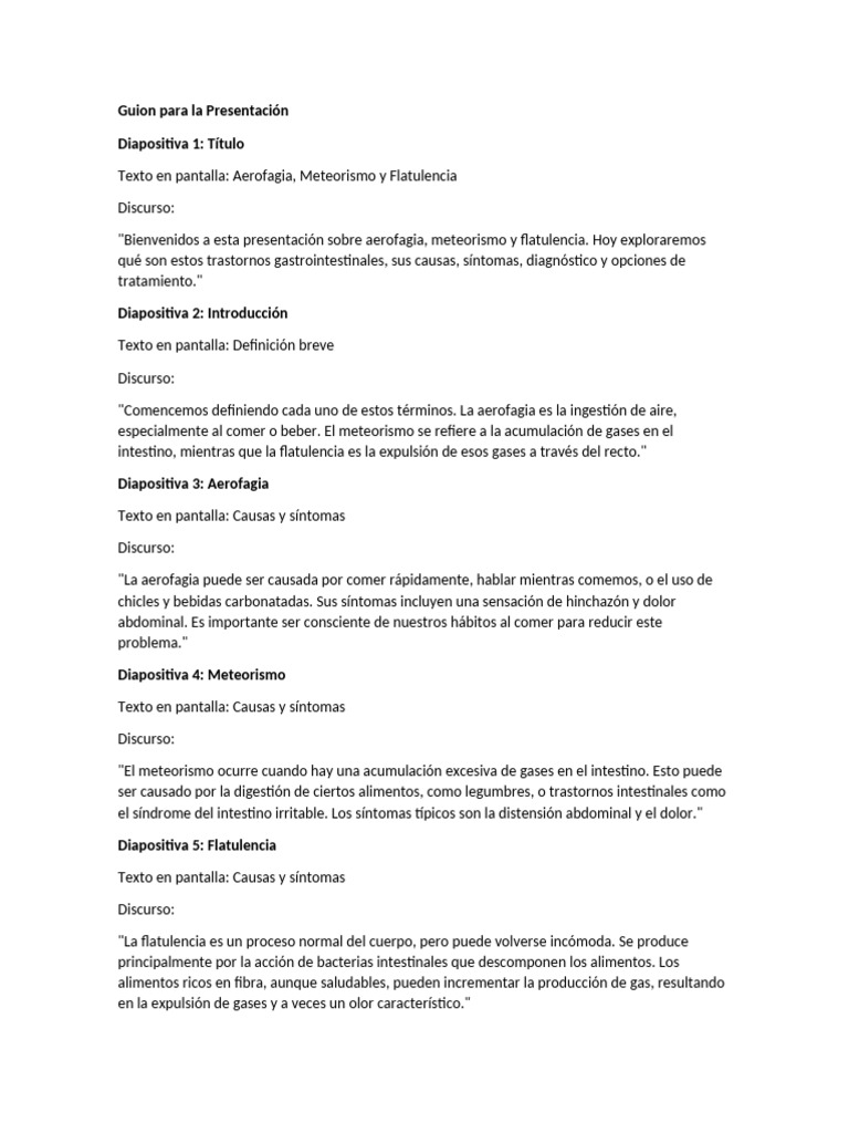 Aerofagia y Meteorismo: Causas y Tratamientos | PDF | Flatulencia ...