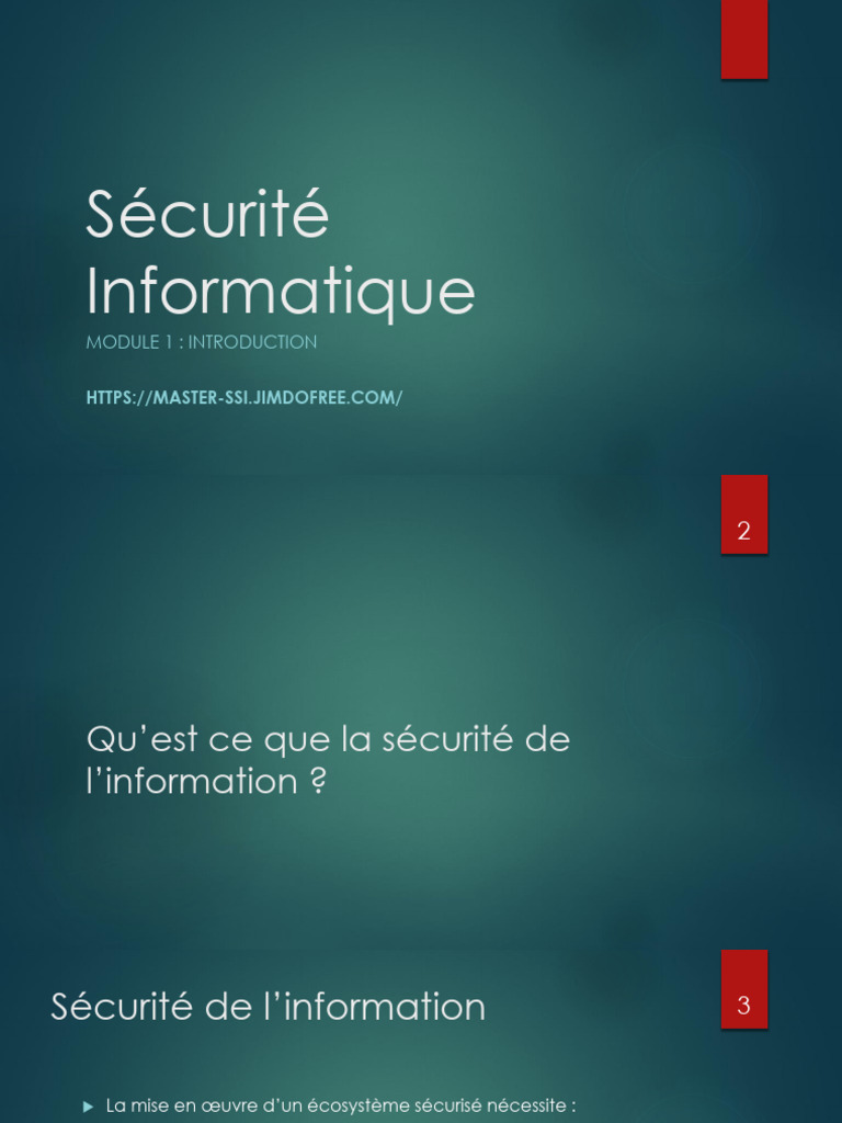 Introduction à la sécurité informatique | PDF | Sécurité | Sécurité des ...