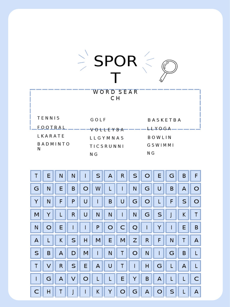 Sport Word Search | PDF