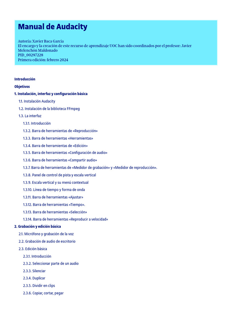 Manual de Audacity | PDF | Mp3 | Micrófono