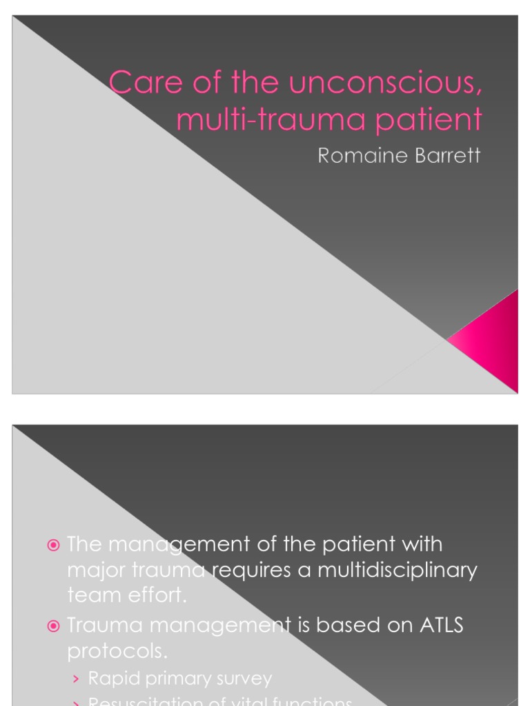 Care of The Unconscious, Multi-Trauma Patient | PDF | Platelet | Major ...