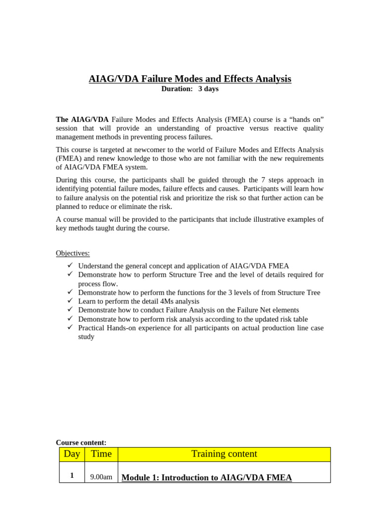 Aiag & Vda Fmea Content | PDF | Business | Computers