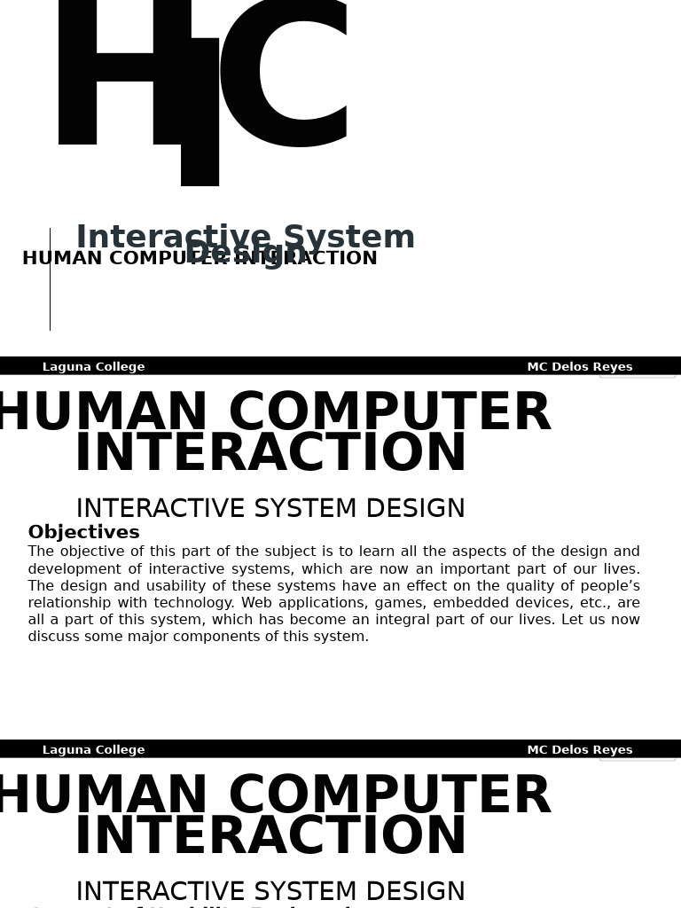 HCI lesson5 | PDF | Usability | Graphical User Interfaces
