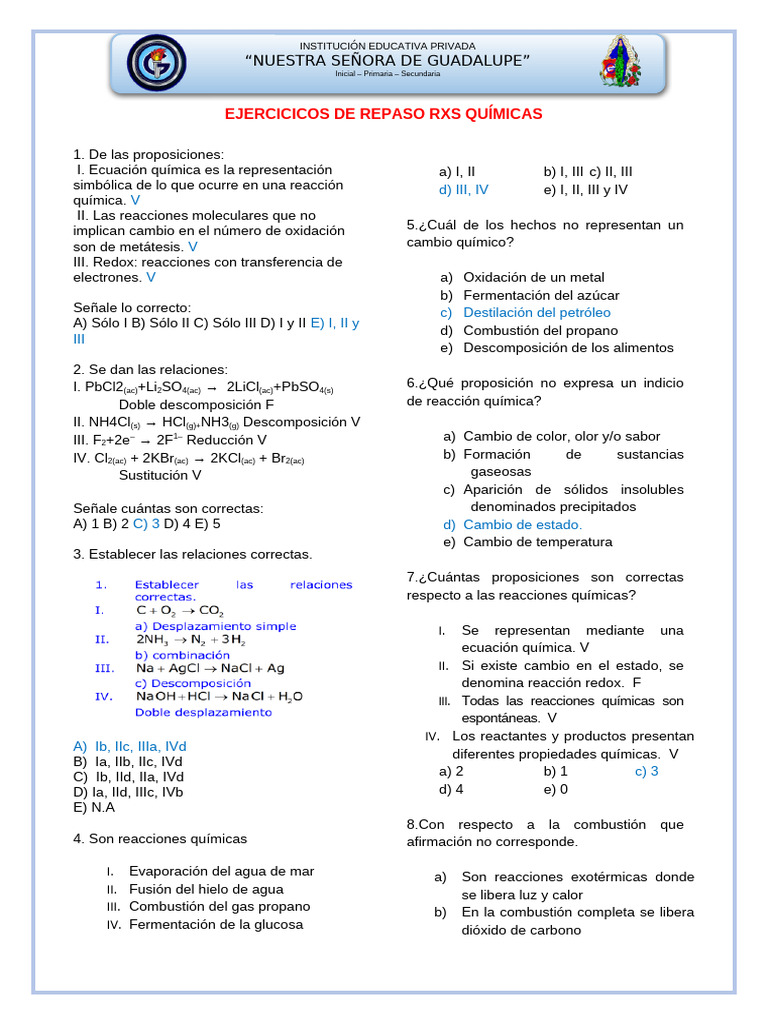 REPASORXSQUIMICAS | PDF | Combustión | Redox