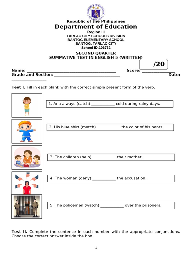 Grade 5 Q2 Summative Test | PDF