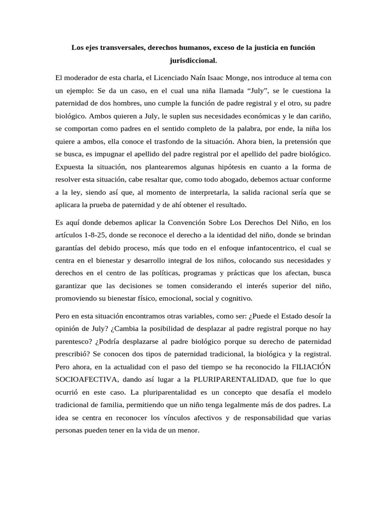 Los Ejes Transversales, Derechos Humanos... | PDF