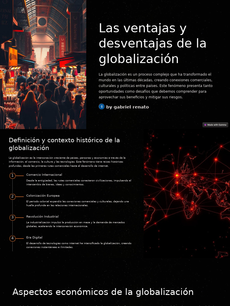 Las Ventajas y Desventajas de La Globalizacion (Autoguardado) | PDF | Globalización | Comercio