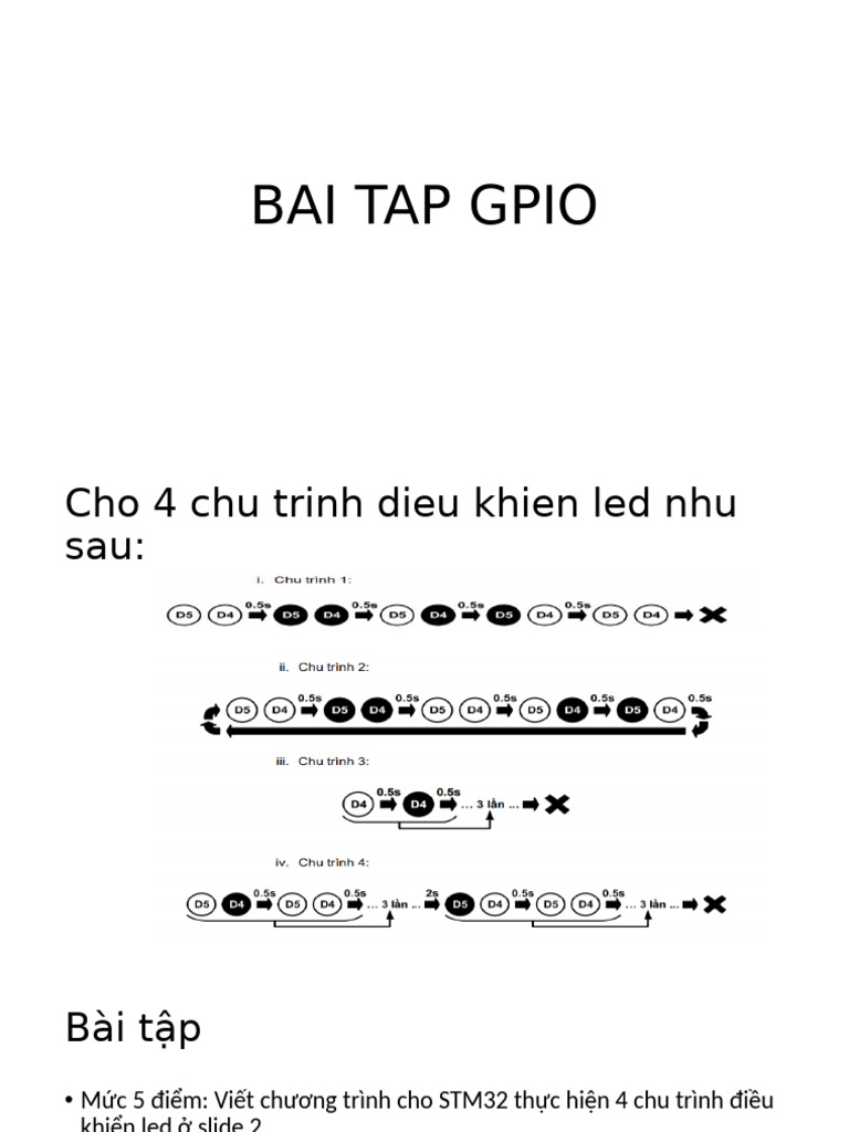 Bai Tap Gpio - TT | PDF