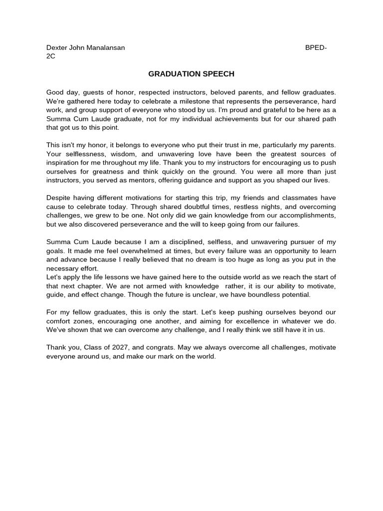 Speech | PDF