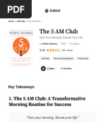 5 AM Club Morning Routine Guide | PDF | Sleep | Psychology