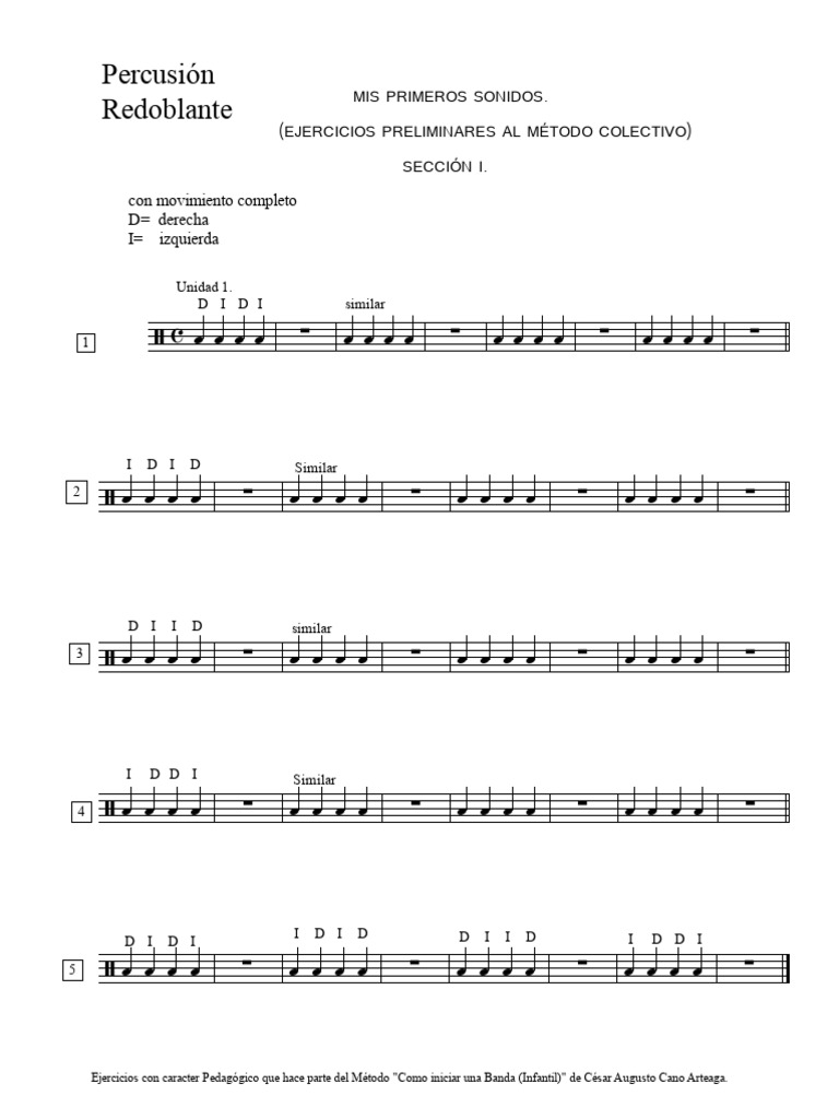 Percusion Secc 1 | PDF