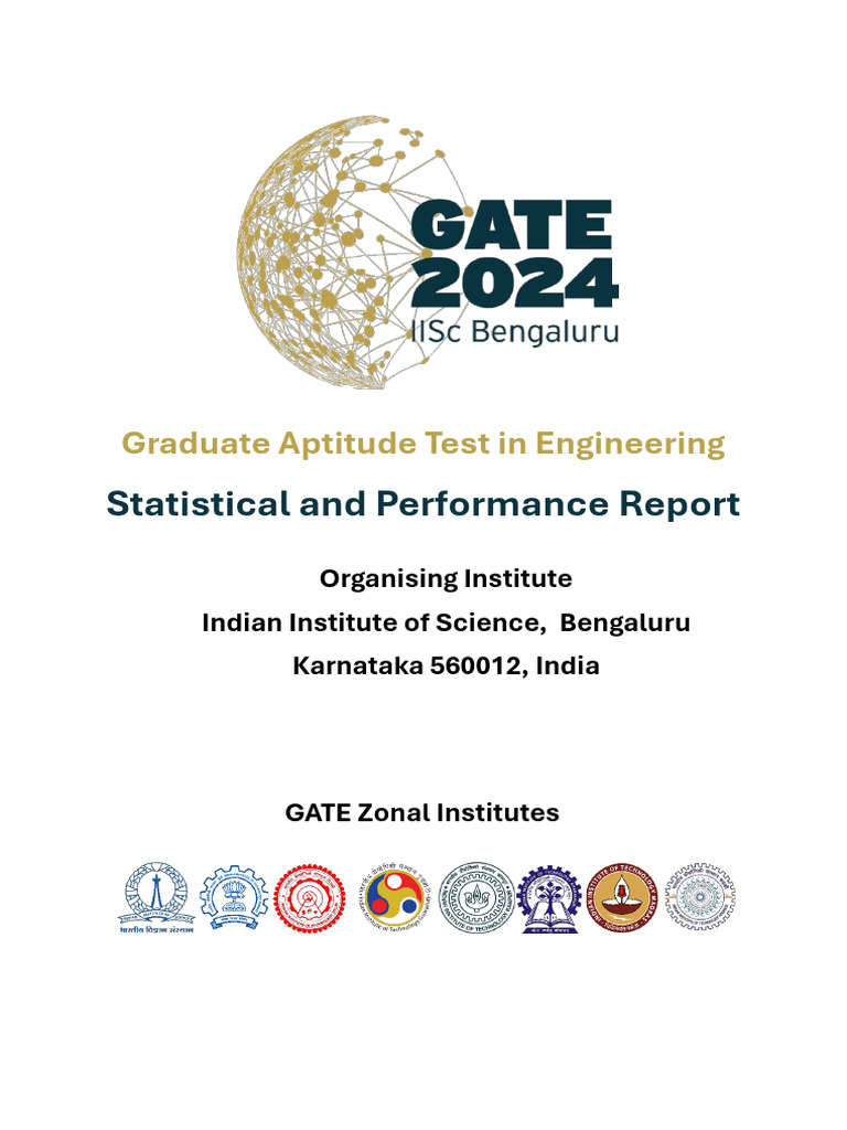 GATE2024StatisticalAndPerformanceReportWebVersion2 | PDF | Engineering | Science