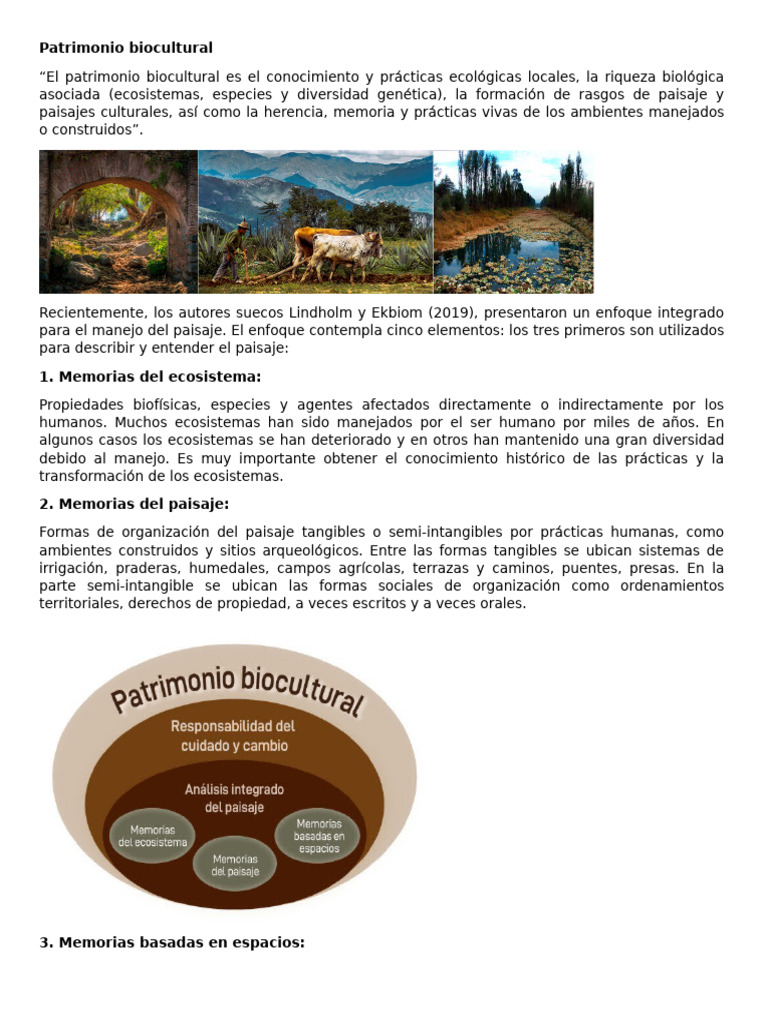 Patrimonio Biocultural | PDF