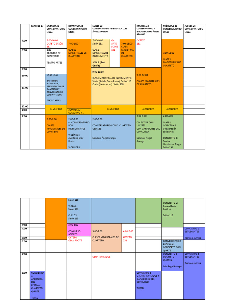 Cronograma Profes 1 | PDF | Instrumentos musicales | Musica barroca
