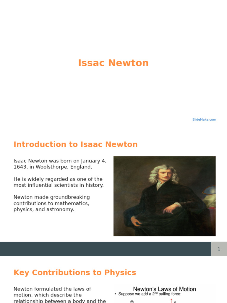 Isaac Newton: Pioneer of Science | PDF