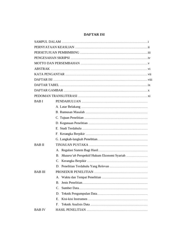 Contoh Daftar Isi | PDF | Seni