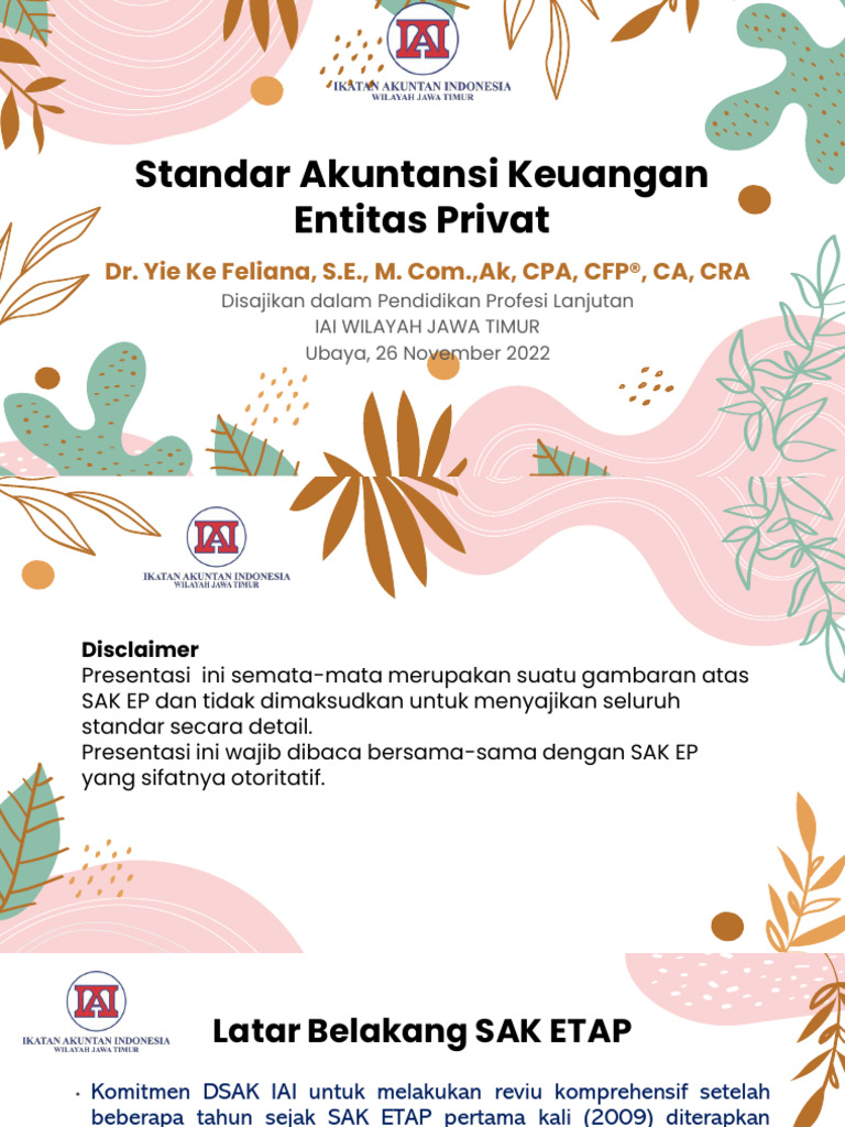 SAK EP Bab 1-17 | PDF | Pengelolaan Keuangan & Uang