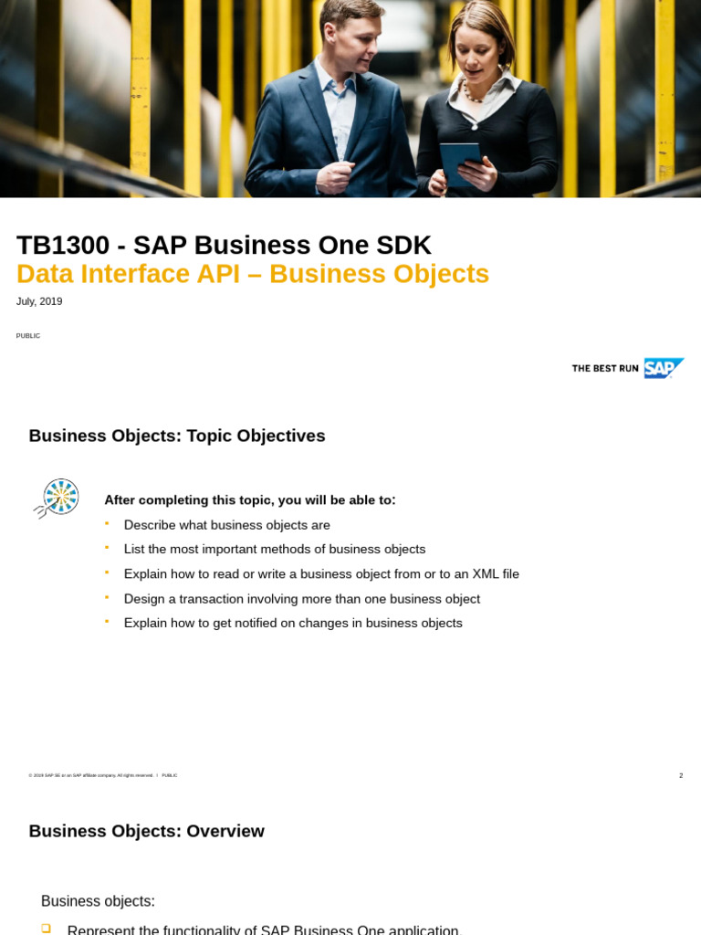 TB1300 04 DI API Business Objects | PDF | Database Transaction | Object (Computer Science)