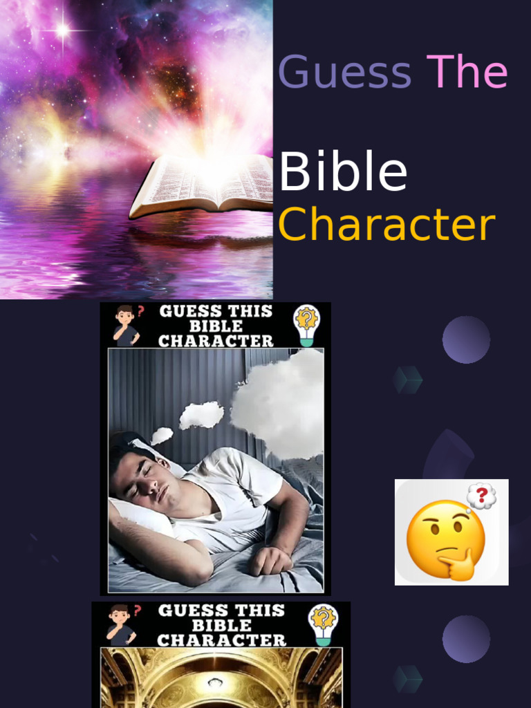 Guess The Bible Character | PDF
