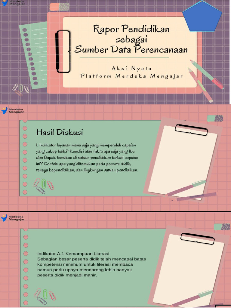 Aksi Nyata Raport Pendidikan | PDF