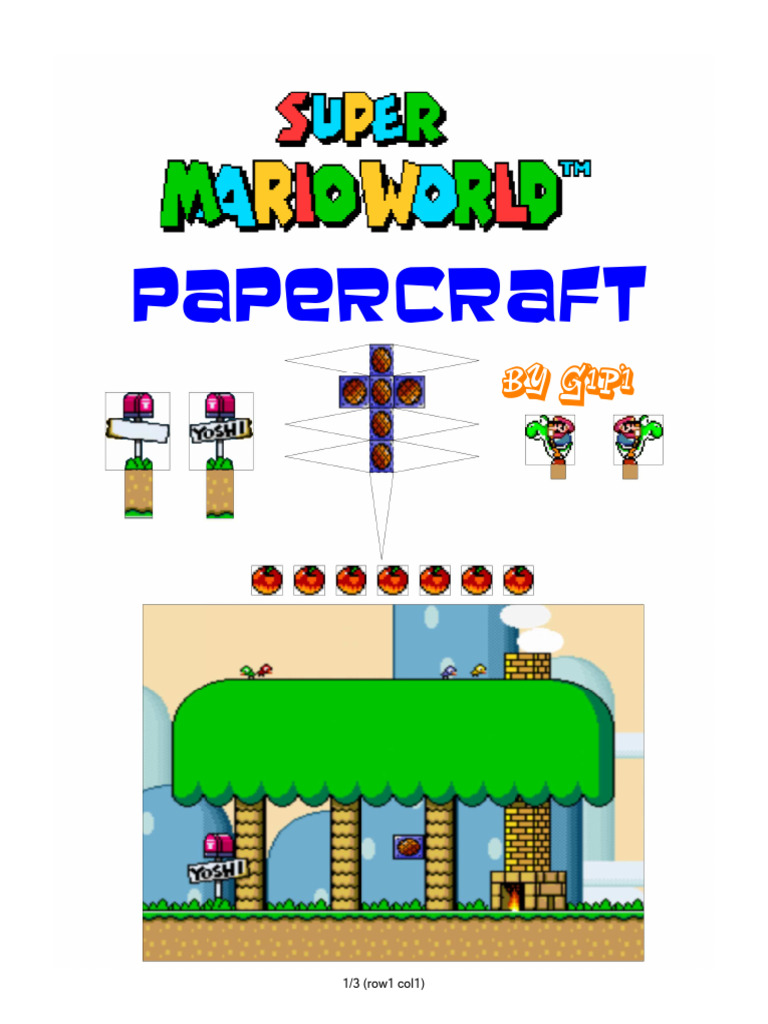 Super Mario World Diorama - Letter | PDF