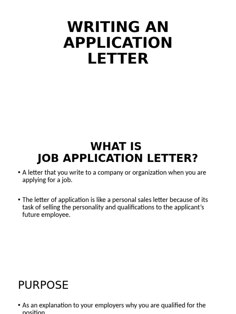 Job Application Letter Guide | PDF