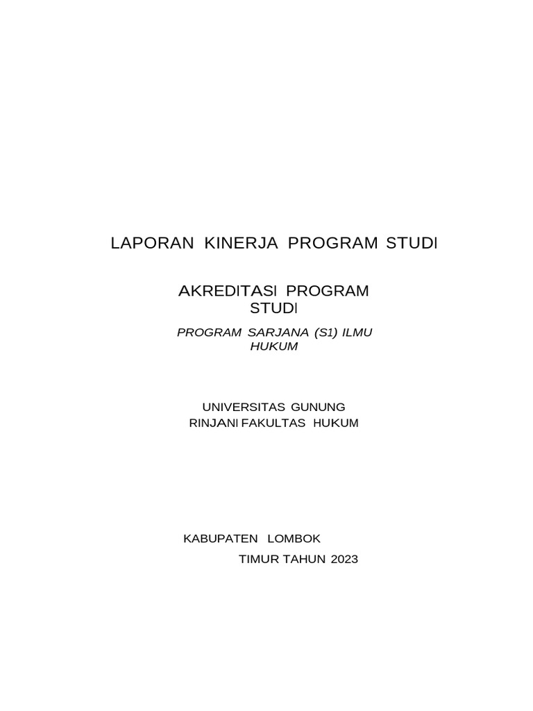 LKPS Program Studi Ilmu Hukum UGR | PDF