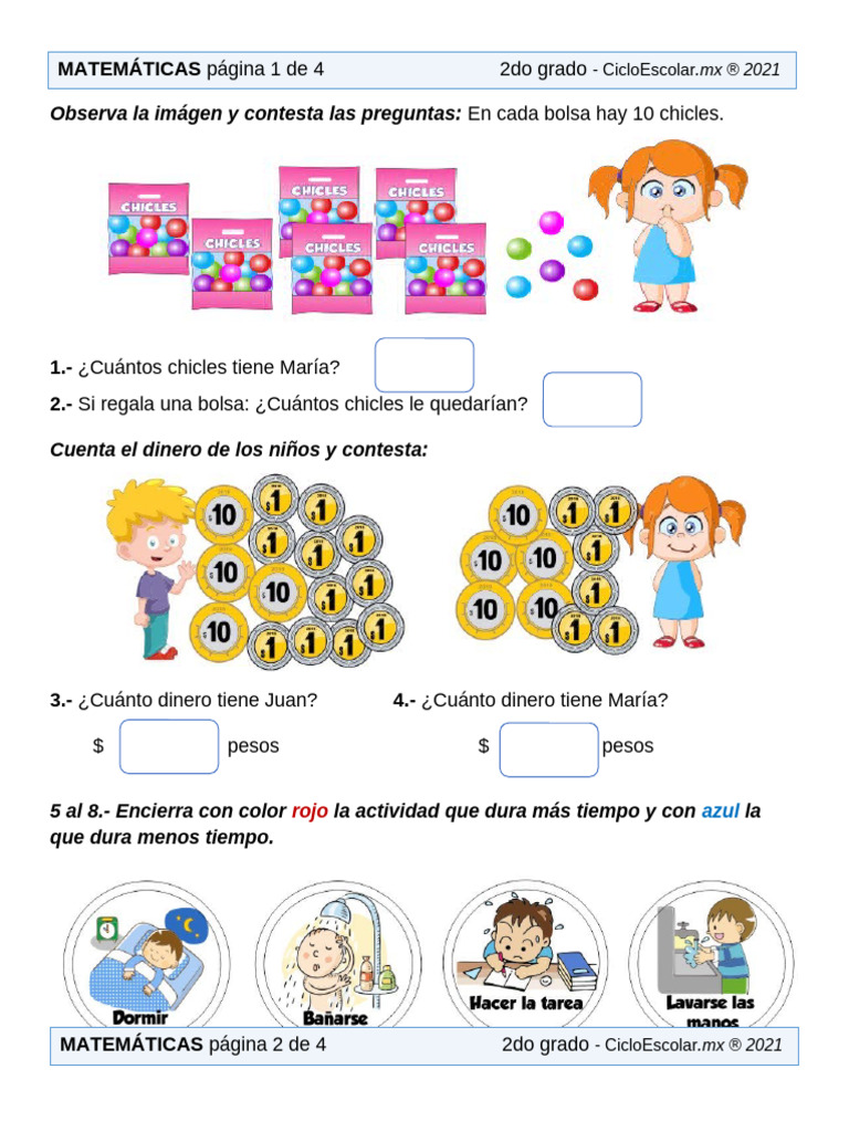 Examen Trimestral Segundo Grado BLOQUE1 2021 2022 | PDF