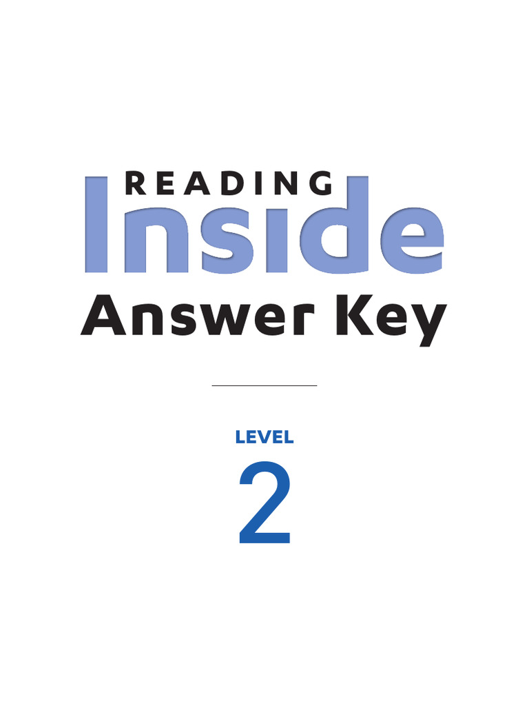 (낱) Reading Inside-L2 Answer Key | PDF