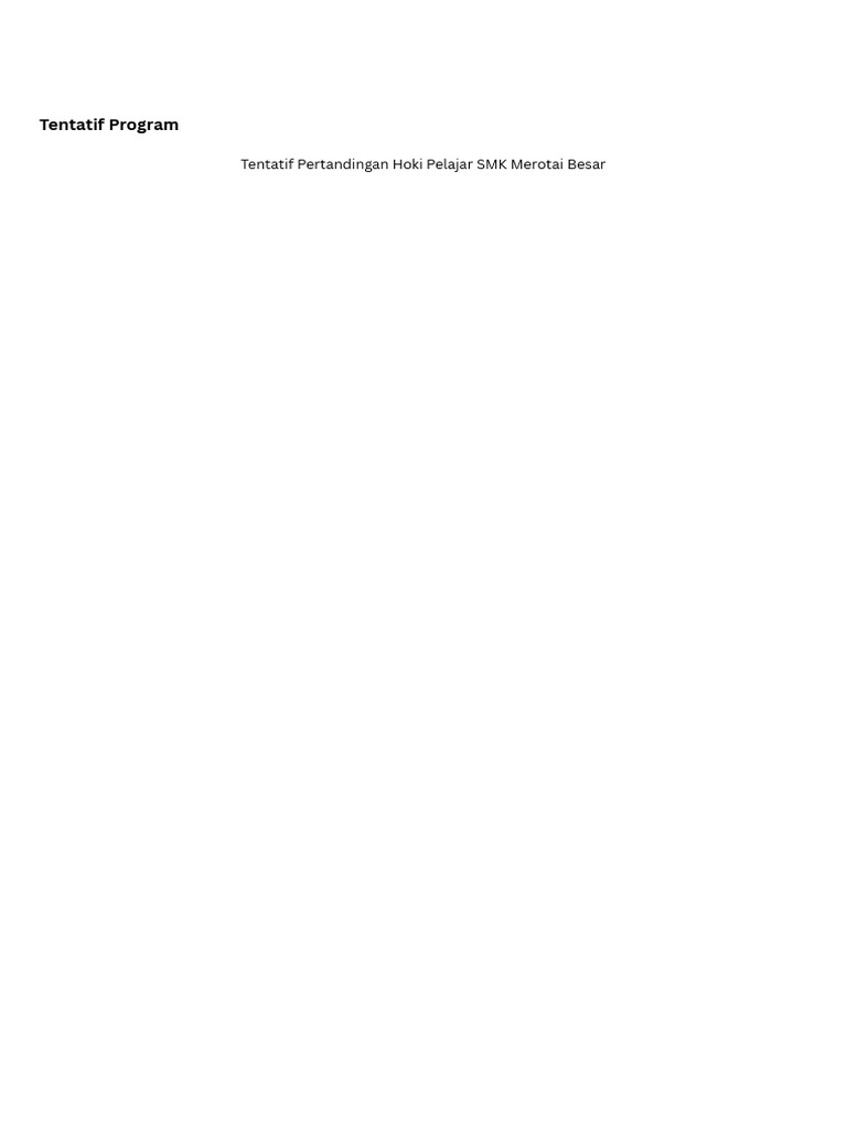 Tentatif Program PDF | PDF