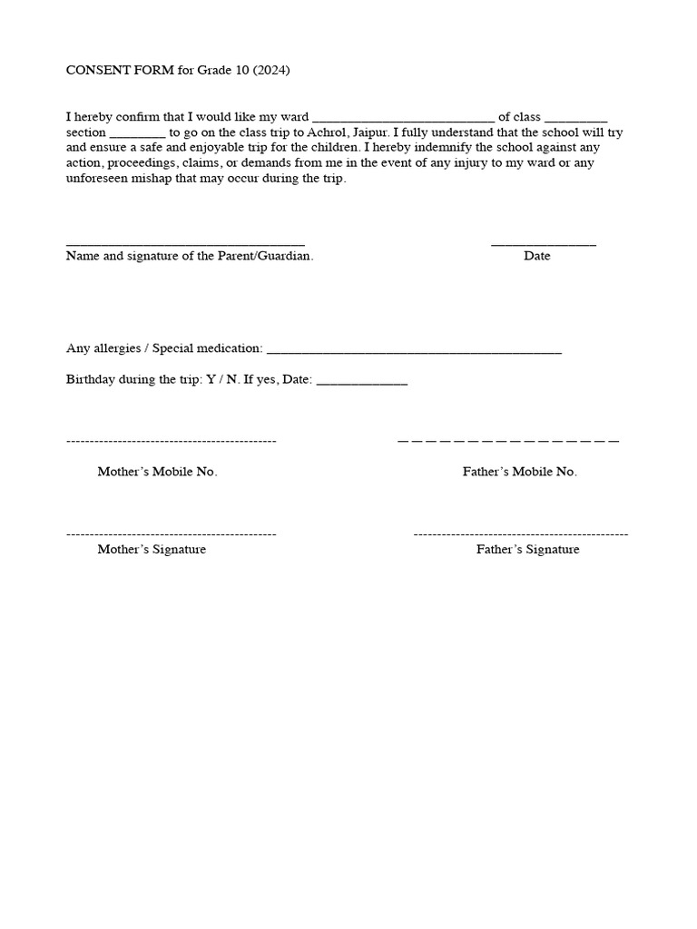 Consent Form II | PDF