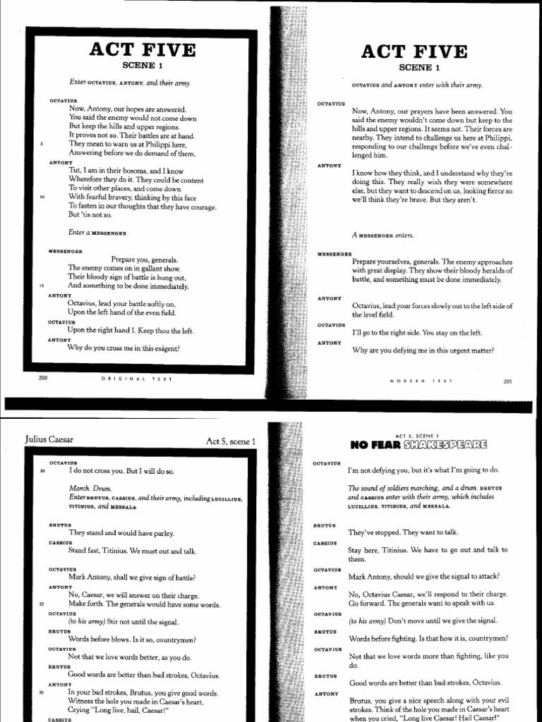 Julius Caesar N F Act 5 | PDF