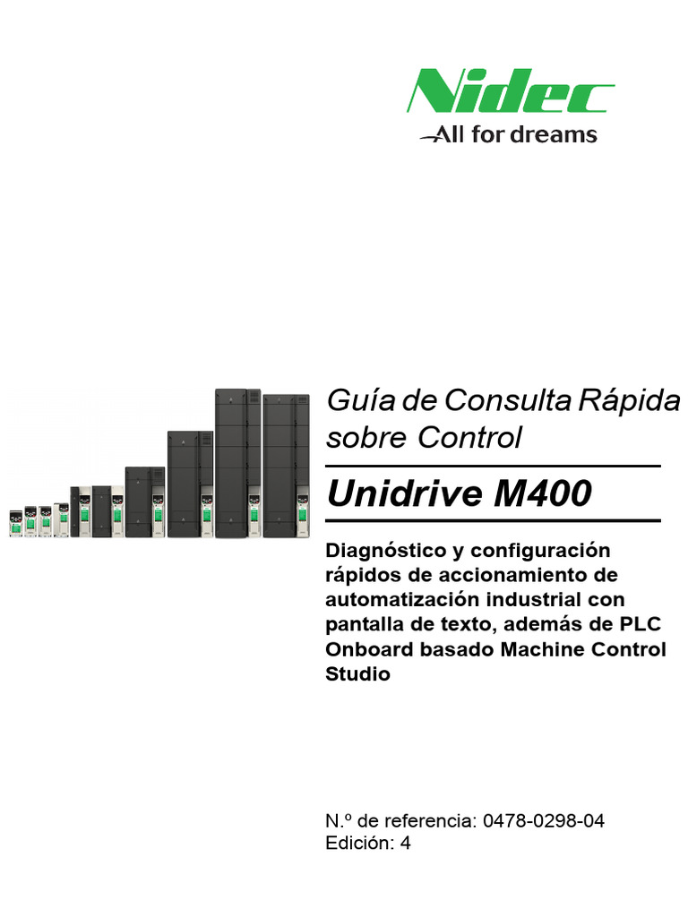 Spanish Unidrive M400 Control QSG Iss4 (0478-0298-04) - Approved | PDF | Ingenieria Eléctrica ...