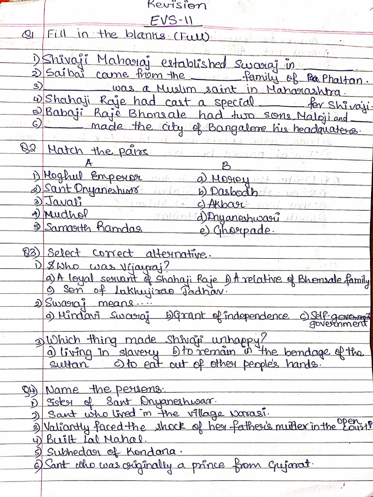 4th EVS II Revision 1st Term | PDF