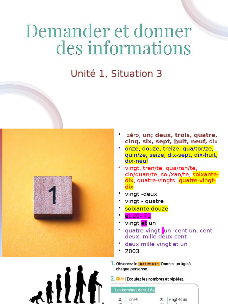 Unité 1 Atelier 1 Situation 3 B | PDF | Grammaire | Syntaxe